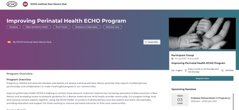 Maternal Health in New Mexico: The Story of the IPH ECHO Program | Con Alma